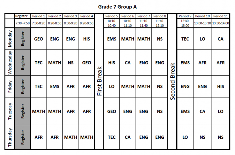 Daily Bell & Time tables – Kilnerton Primary